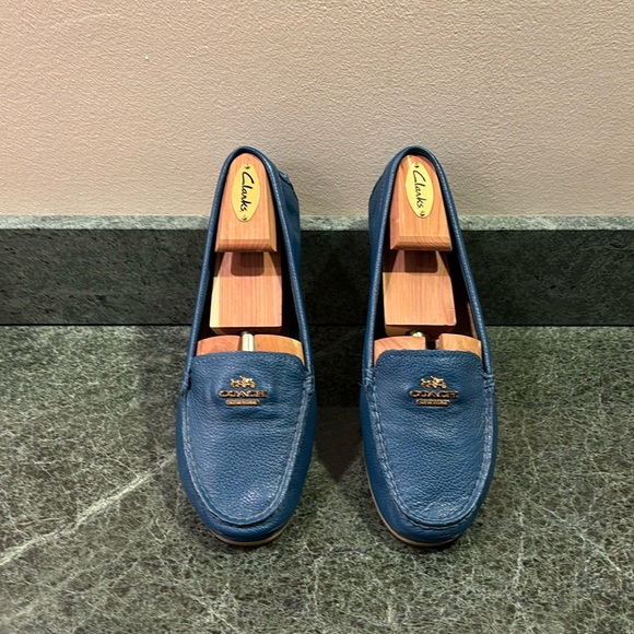 Coach | Shoes | Coach Leather Blue Loafers | Poshmark